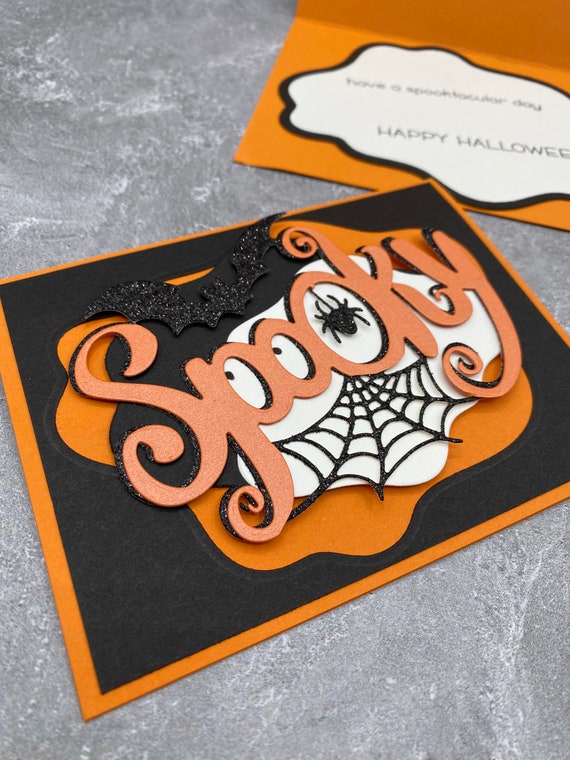 Handmade Spooky Halloween Card - Etsy