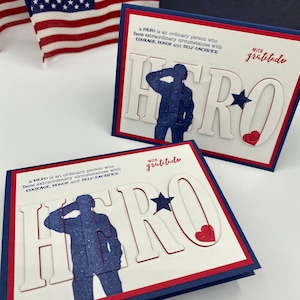 Handmade Military Appreciation Card | Hero Collection - Etsy