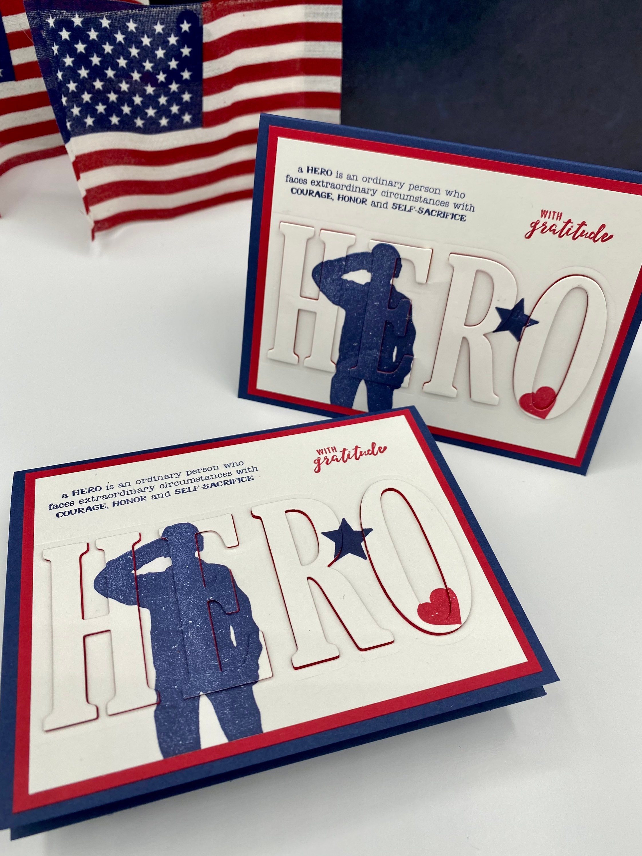 Handmade Military Appreciation Card Hero Collection - Etsy
