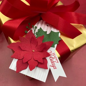 Handmade Christmas Holiday Poinsettia Gift Tags | Set of 8 - Etsy