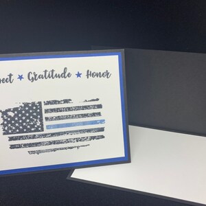 Handmade Thin Blue Line Card | Hero Collection - Etsy