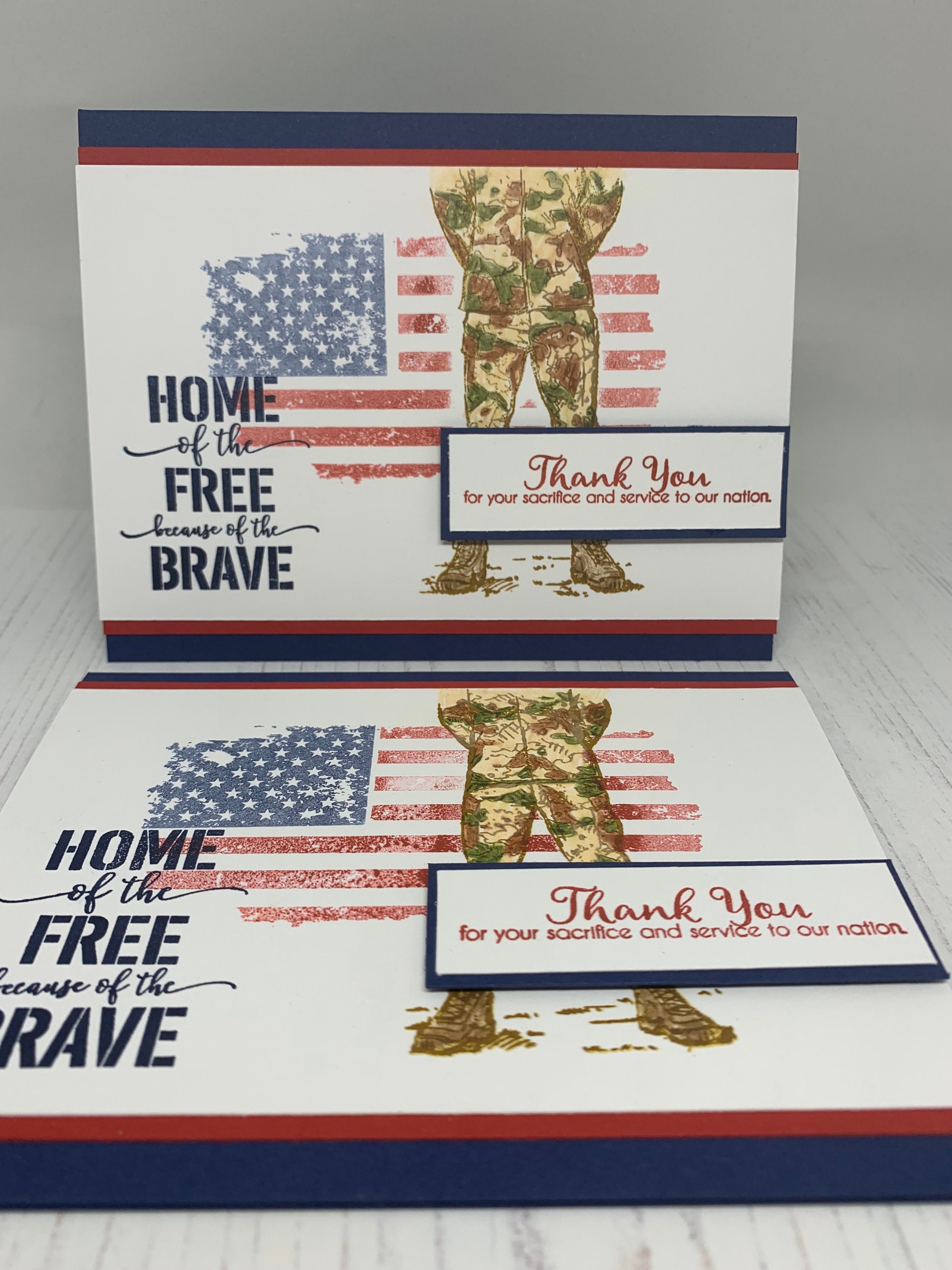 Handmade Military Thank You Card | Hero Collection - Etsy