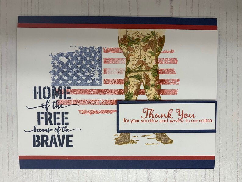 Handmade Military Thank You Card Hero Collection - Etsy