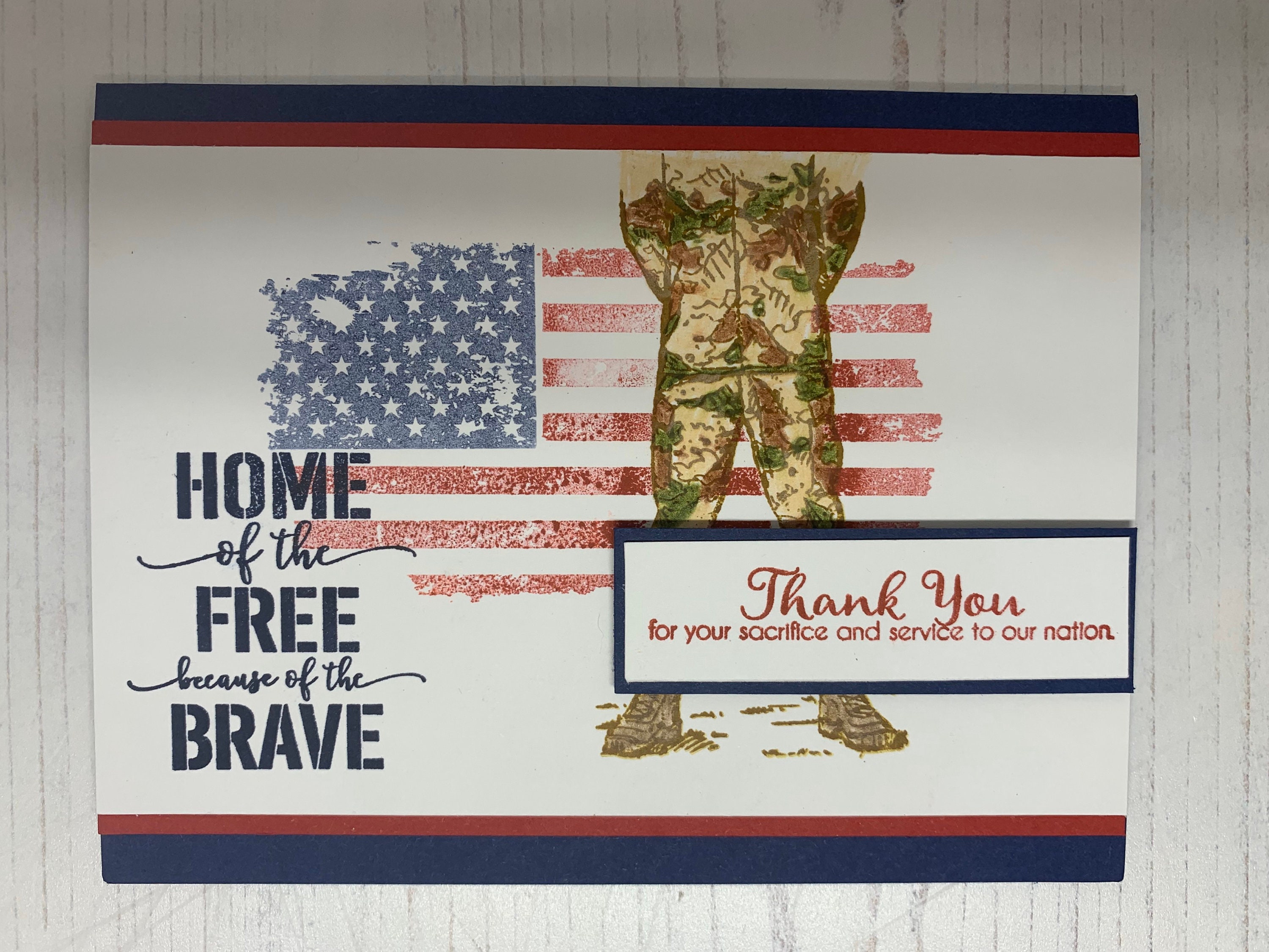 Handmade Military Thank You Card | Hero Collection - Etsy