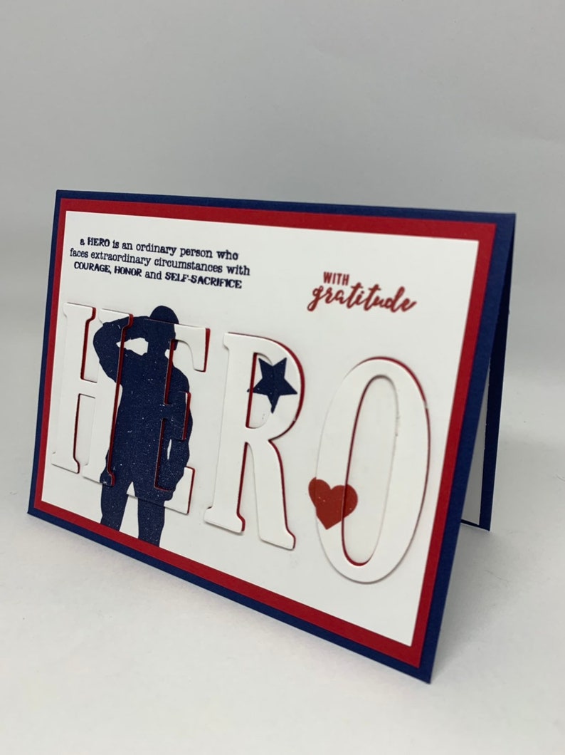 Handmade Military Appreciation Card Hero Collection | Etsy