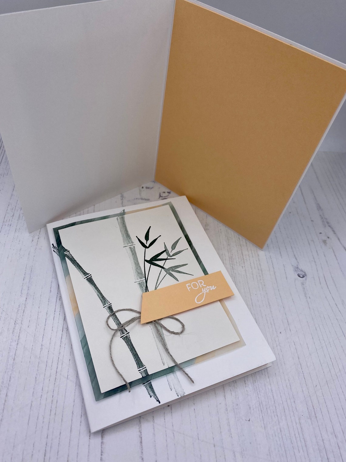 Handmade Beautiful Bamboo Card - Etsy
