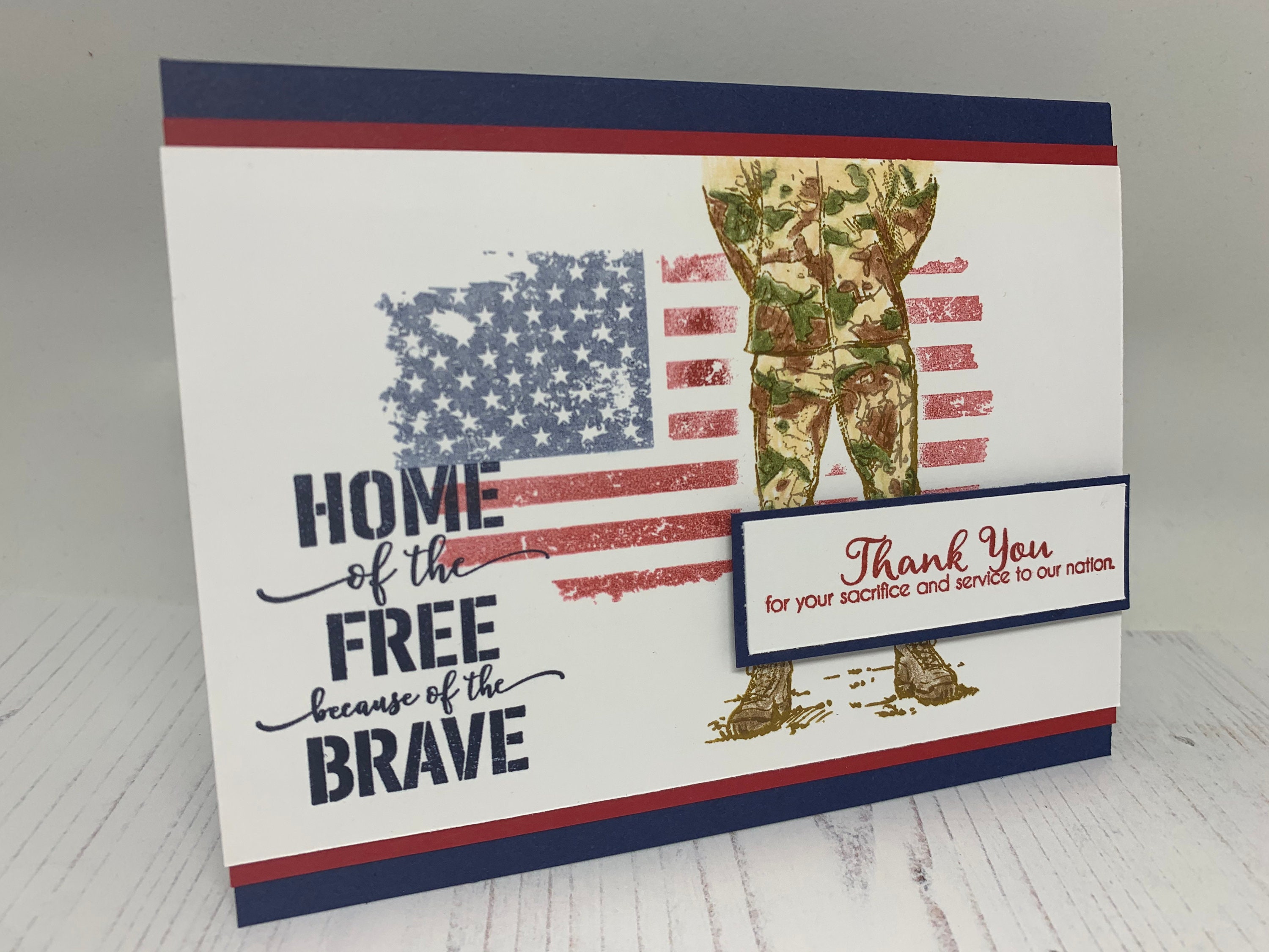 Handmade Military Thank You Card | Hero Collection - Etsy