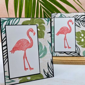 Handmade Flamingo Birthday Card | Etsy