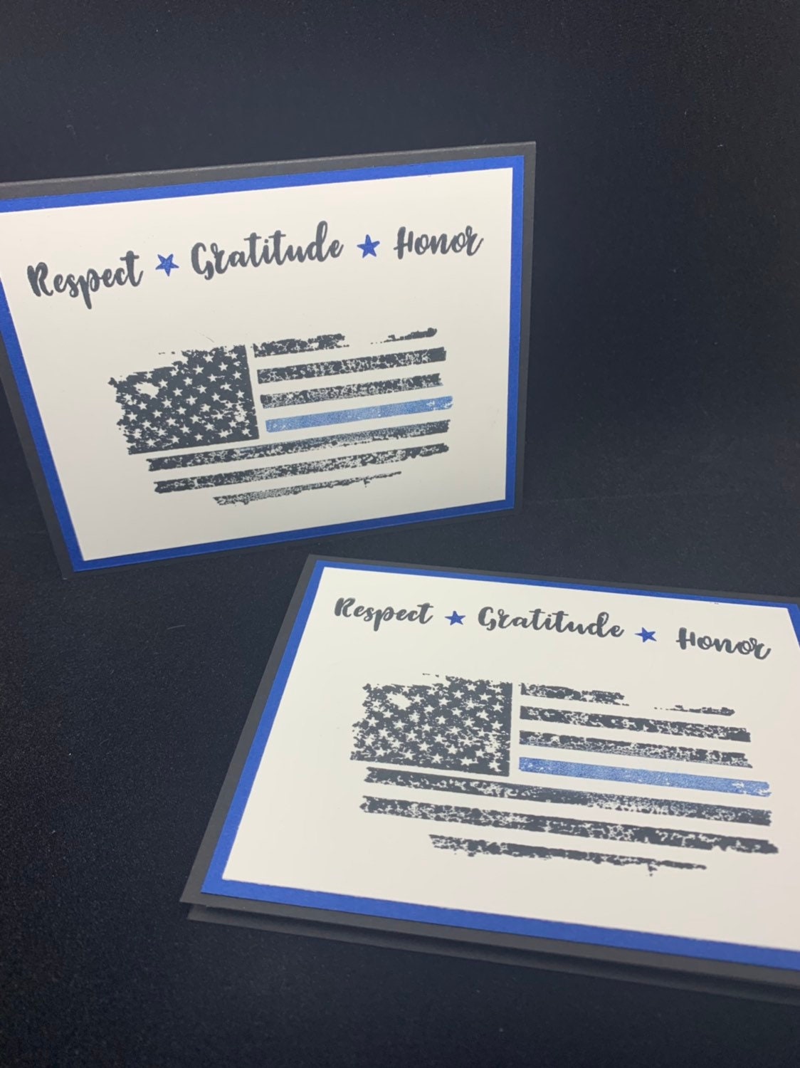 Handmade Thin Blue Line Card Hero Collection | Etsy