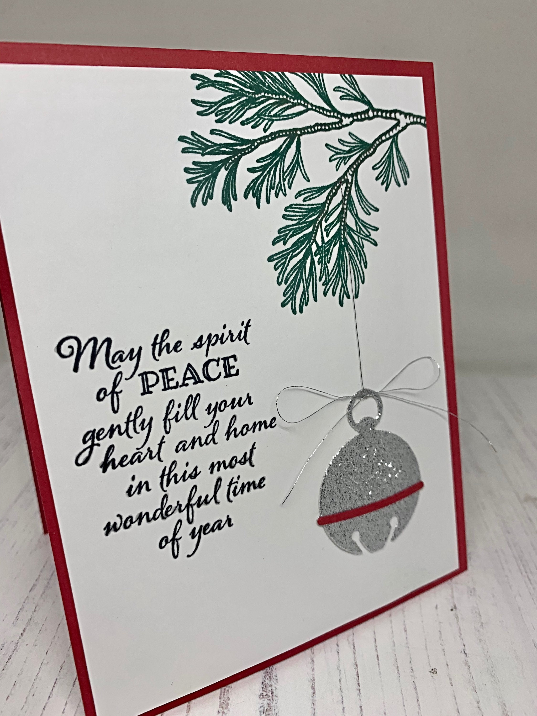 Handmade Silver Bells Cards Set of 4 | Etsy