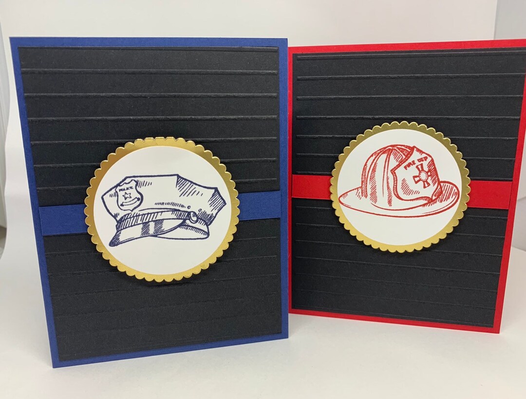 Handmade Police & Fire Thin Line Cards | Hero Collection - Etsy