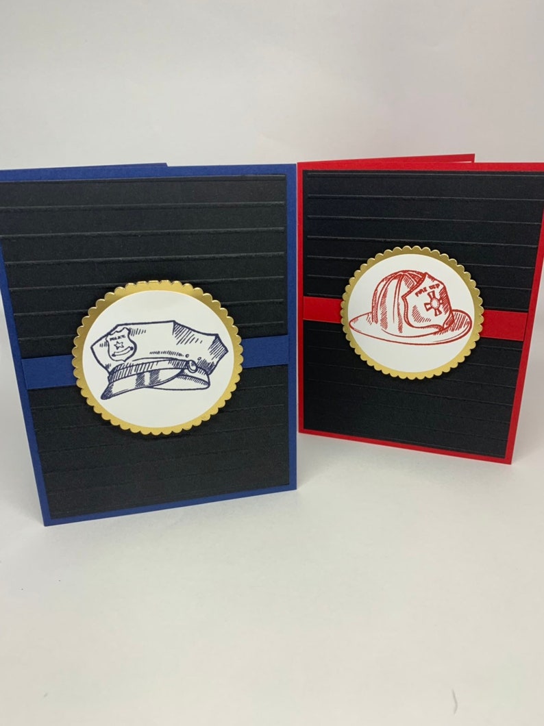 Handmade Police & Fire Thin Line Cards | Hero Collection - Etsy