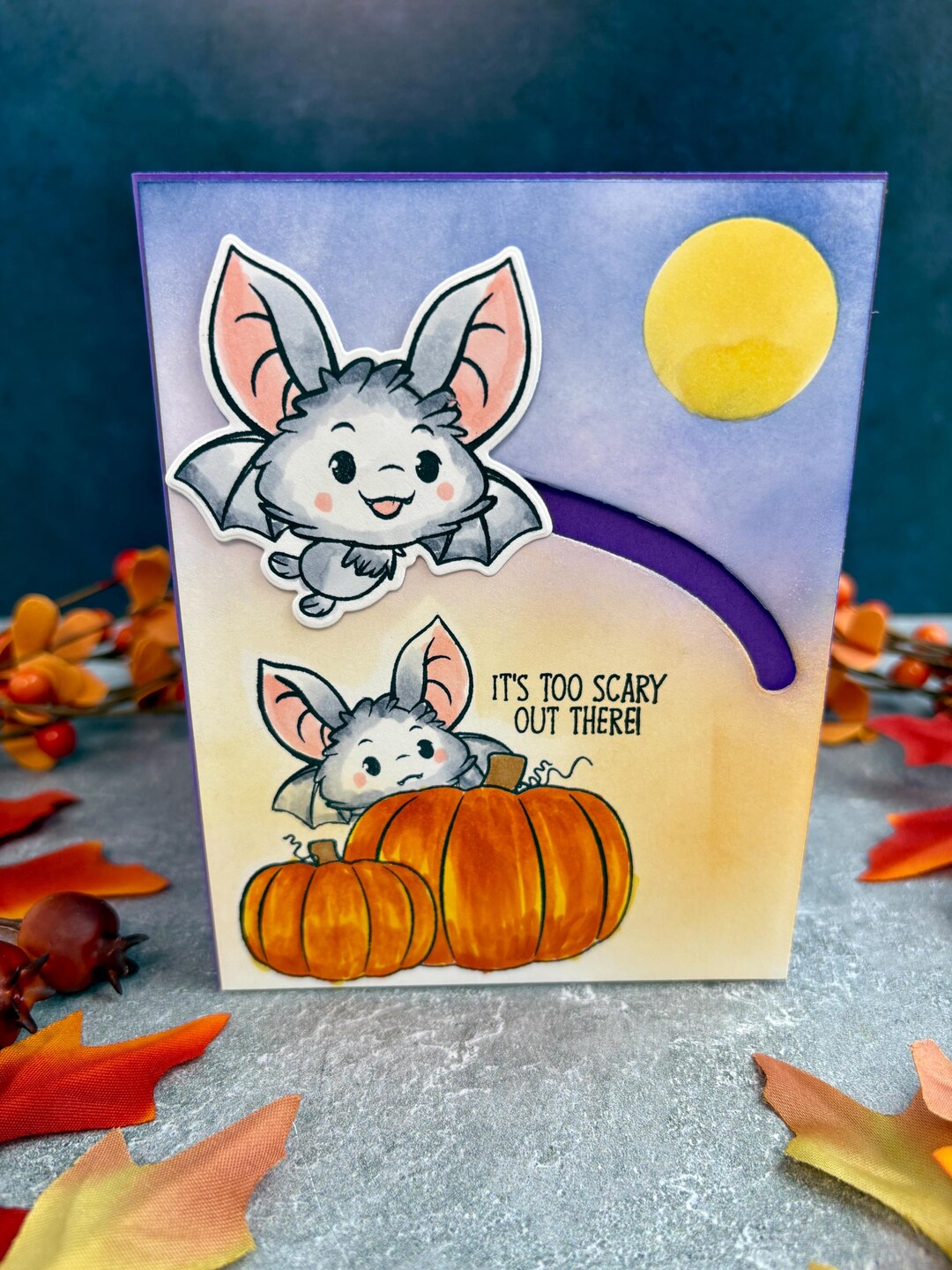 Handmade Batty Bat Halloween Card | Interactive Slider Card - Etsy