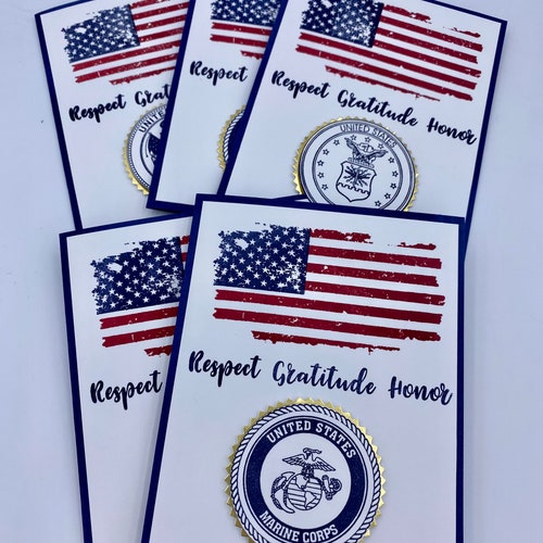 Handmade Military Appreciation Card Hero Collection | Etsy