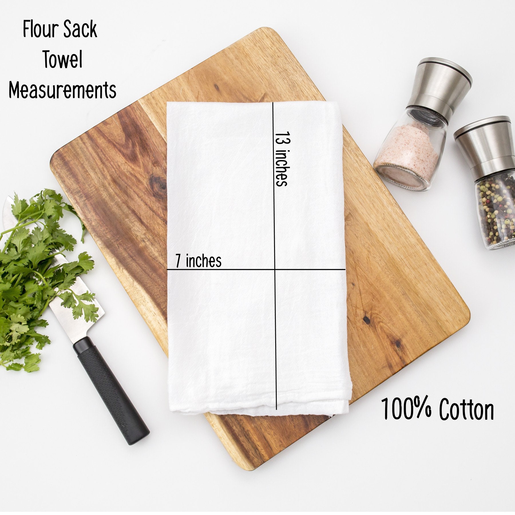 Kitchen Flour Sack Towel Measurement Conversions Kitchen | Etsy