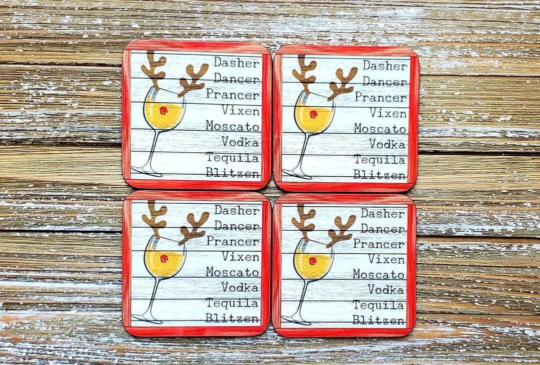 Funny Christmas Coaster Set Sassy Coasters Drinking Coasters for ...