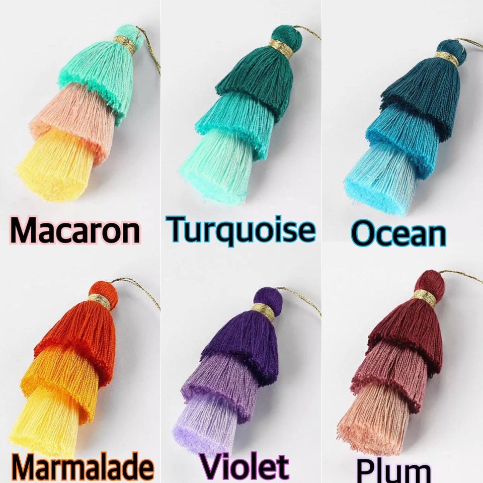 3 Layer 8 CM Tassel Stack Keychain Gift for Her Gift for Women | Etsy