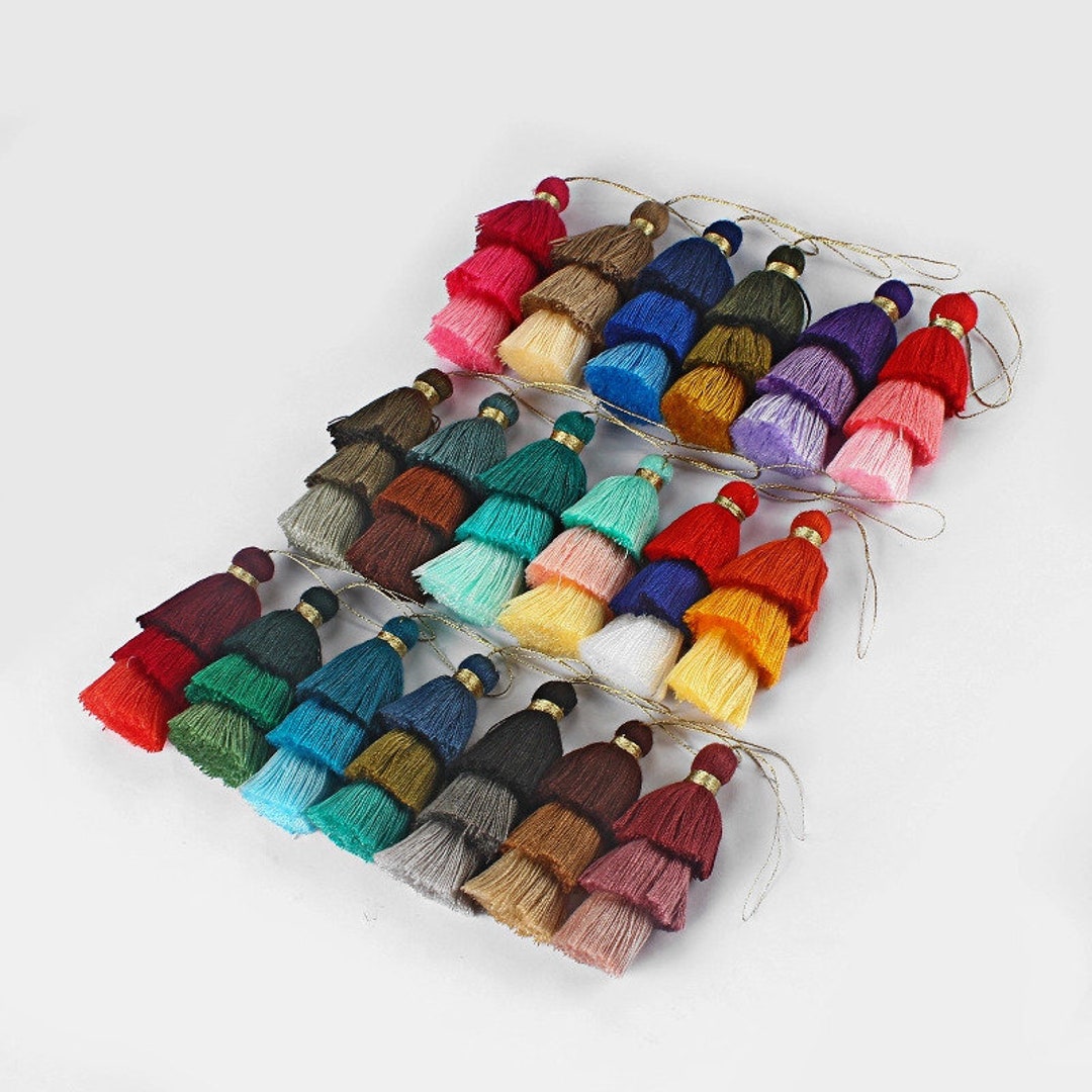 3 Layer 8 CM Tassel Stack Keychain Gift for Her Gift for Women Keyring ...