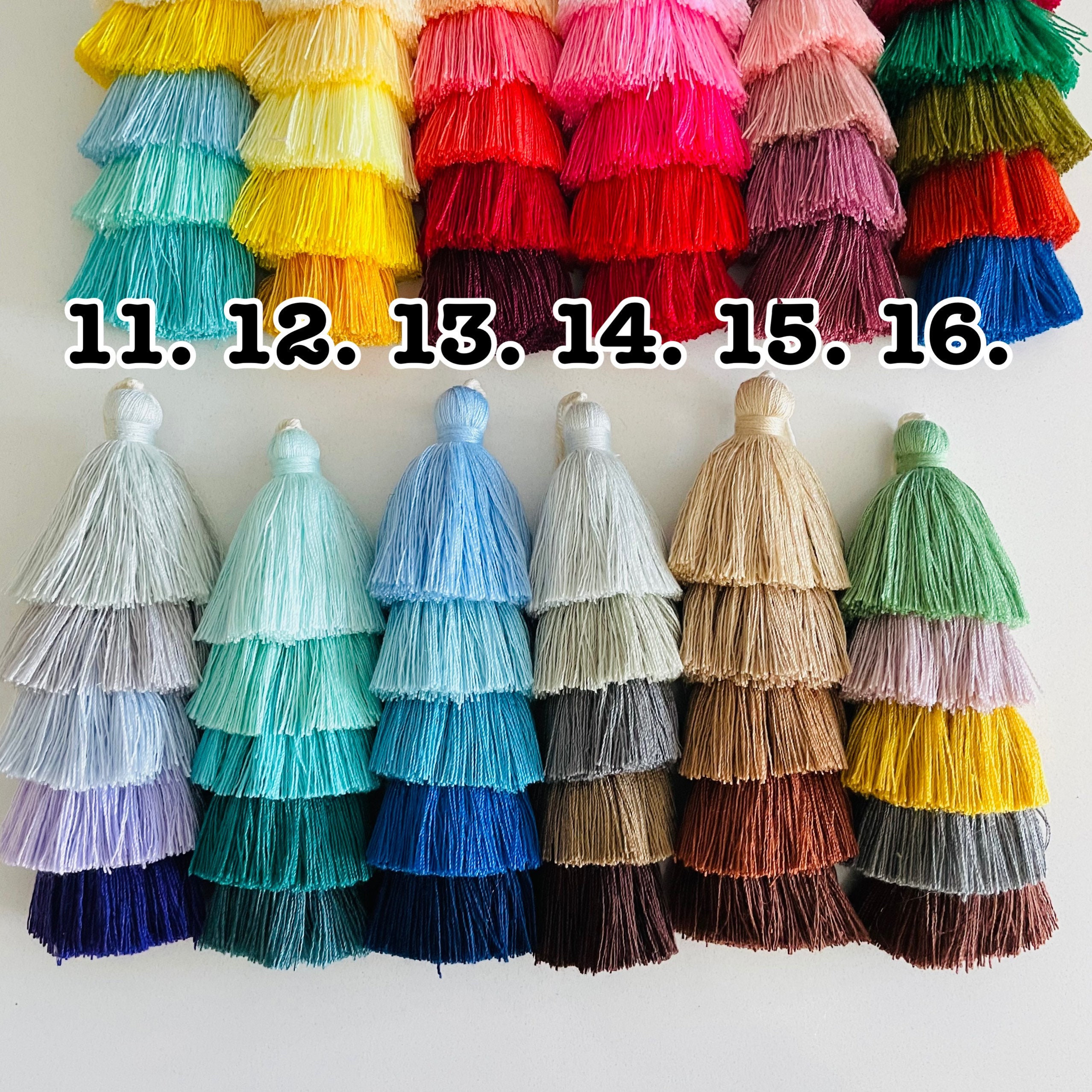 Tassel Stack Keychain Layered Tassel Gift for Her Gift for | Etsy