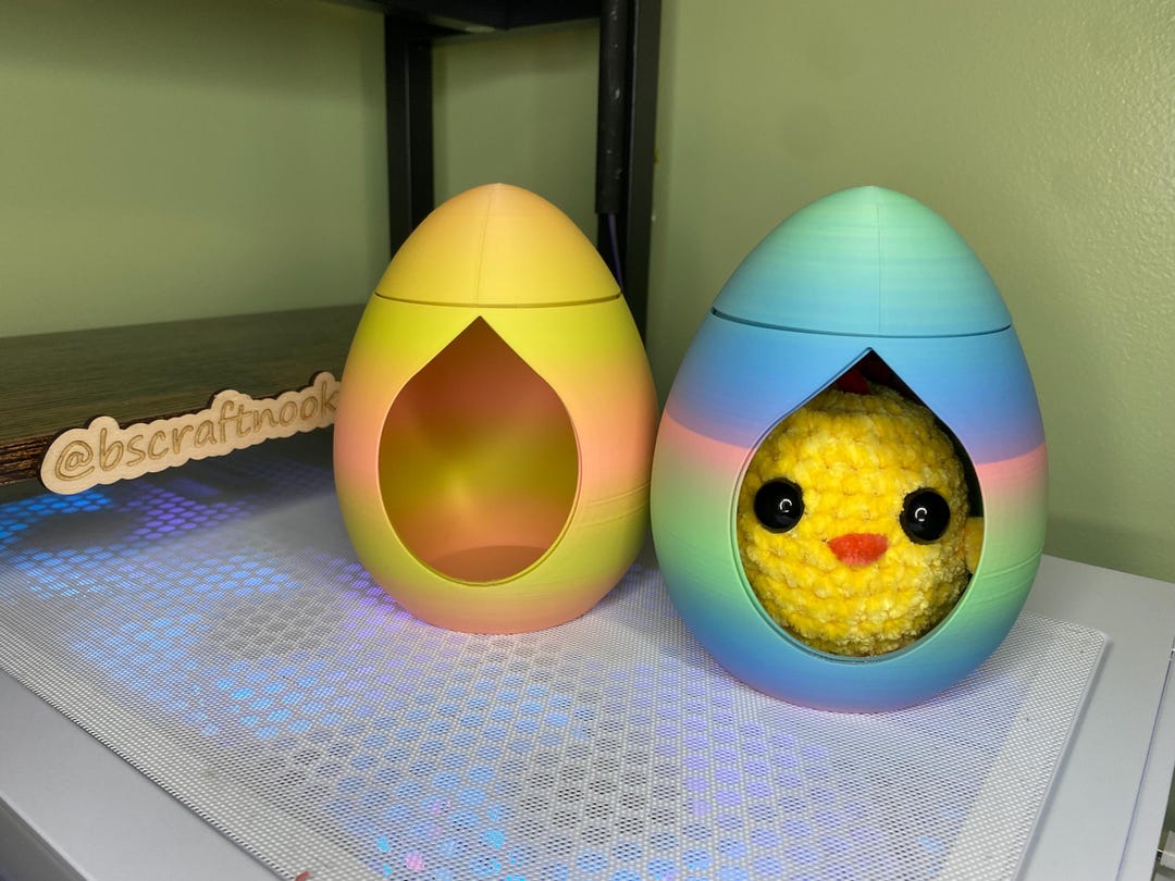 Interactive 3D Printed Eggs for Storage | Plushie Holders - Etsy