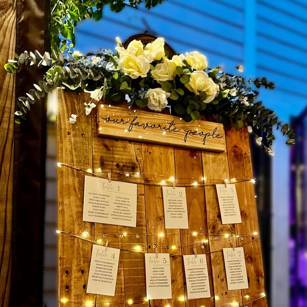 Seating Chart Rustic Wedding - Etsy