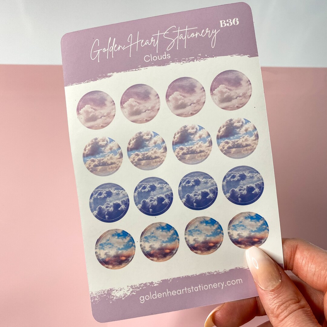 Clouds Sticker Sheet Cloud Stickers for Planner Bullet - Etsy