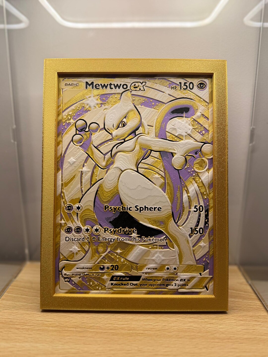 MEWTWO EX GOLD 3D Printed Pokemon Card - Etsy