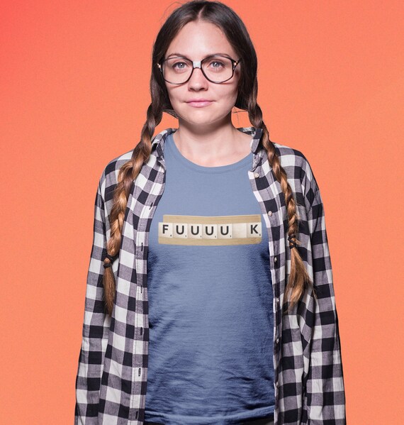 FUUUUK Scrabble Tiles Short-sleeve Unisex T-shirt // Nerdy - Etsy
