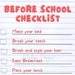 Before School Kids Checklist - Etsy