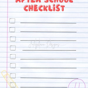 Kids Before and After School Checklist Bundle - Etsy
