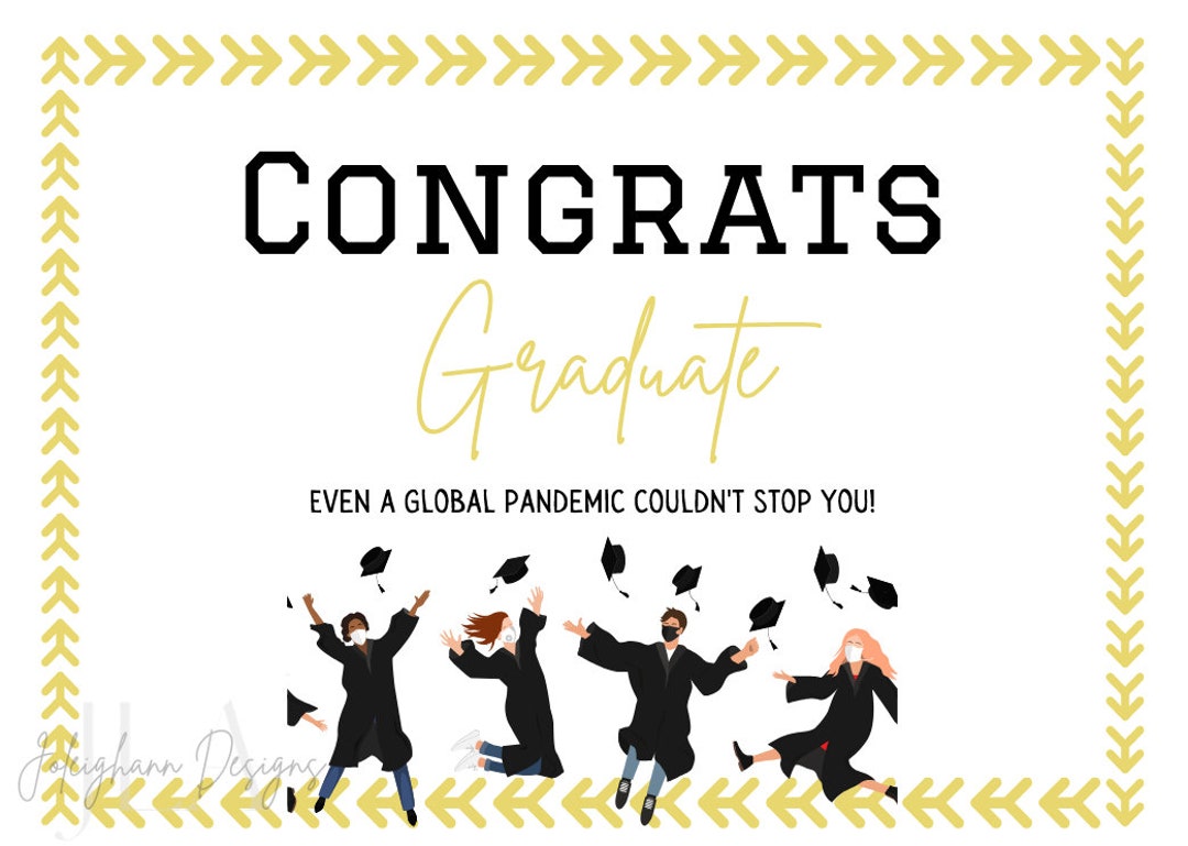 Pandemic Graduation Card, Graduation Card, Congrats Grad, Pandemic ...
