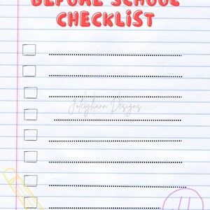 Kids Before and After School Checklist Bundle - Etsy