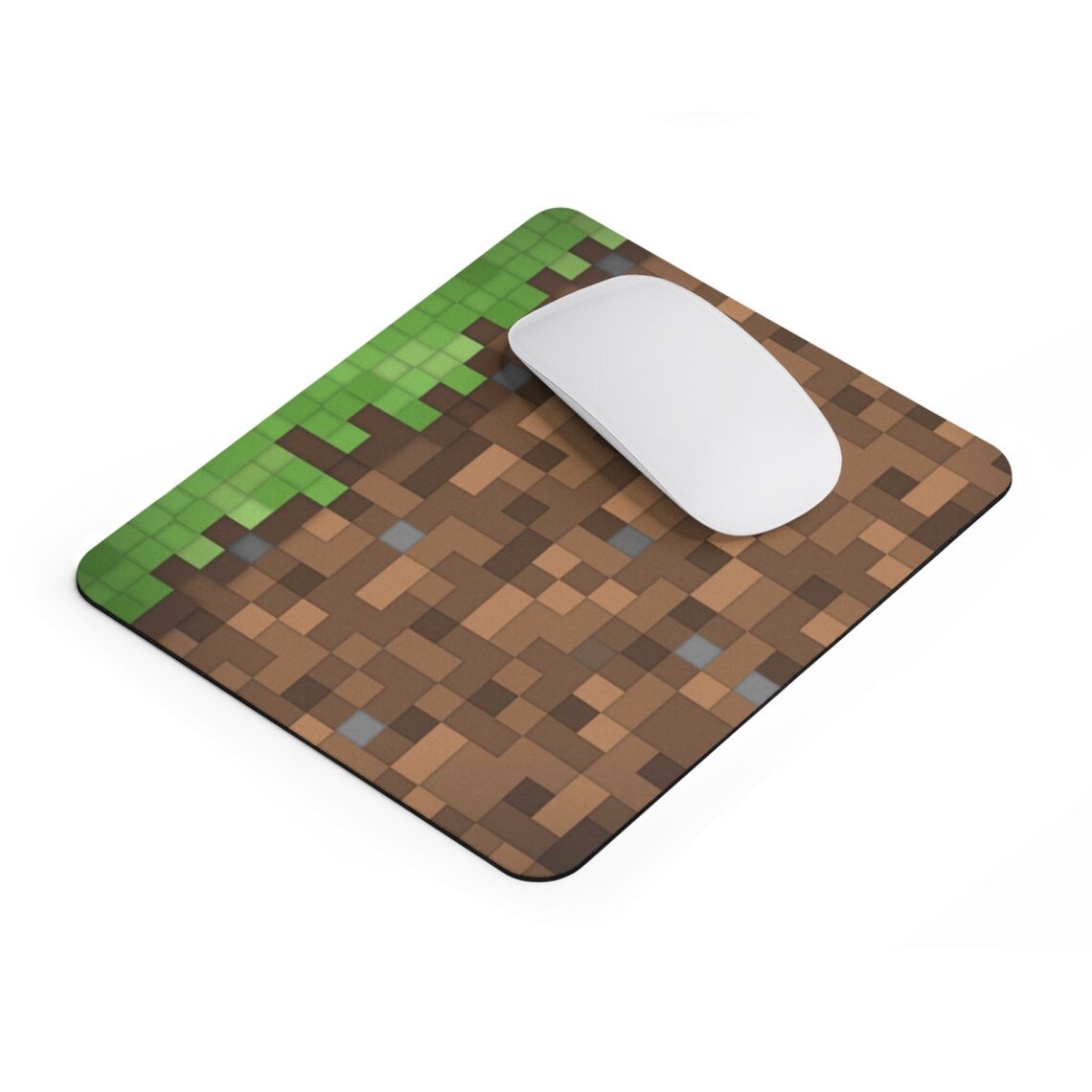 Mind Craft Fun Art Mousepad 8-bit Dirt Blocks Style Mouse Pad Rubber ...