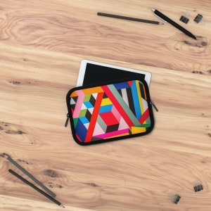 Colorful Lines Laptop Bag Modern Print Laptop Cover Pop Art Design ...