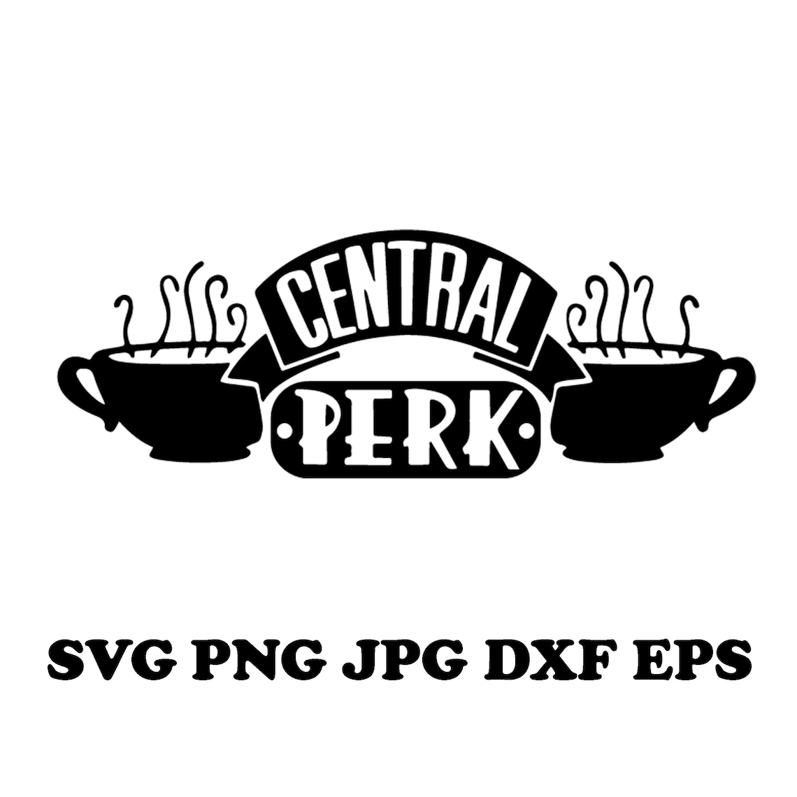 Central Perk Logo Digital Art Friends Coffee Shop Clip Art Friends TV ...