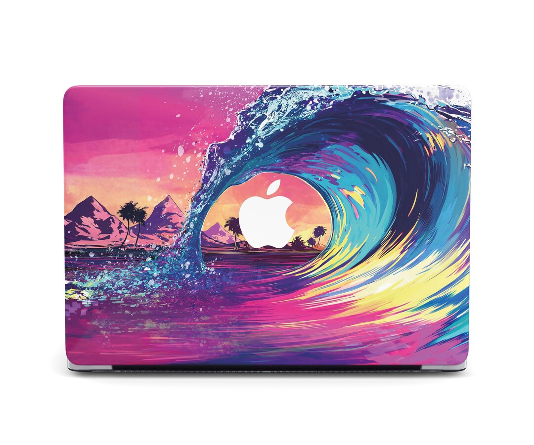 Retrowave MacBook Retina Pro 16 M3 Case Sunset Surf Print Mac Air M4 M2 ...