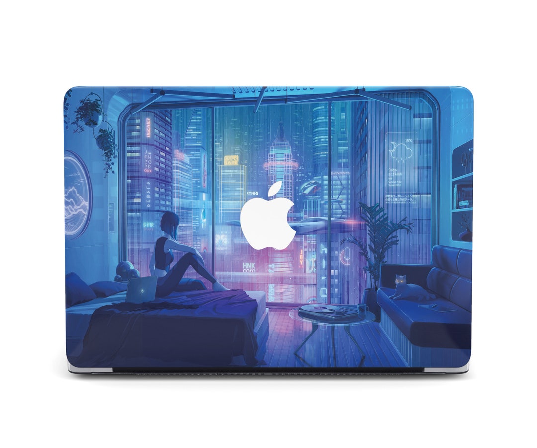 Futuristic MacBook Air M3 Case Cyberpunk Cityscape Mac Pro 15 2022 Case ...