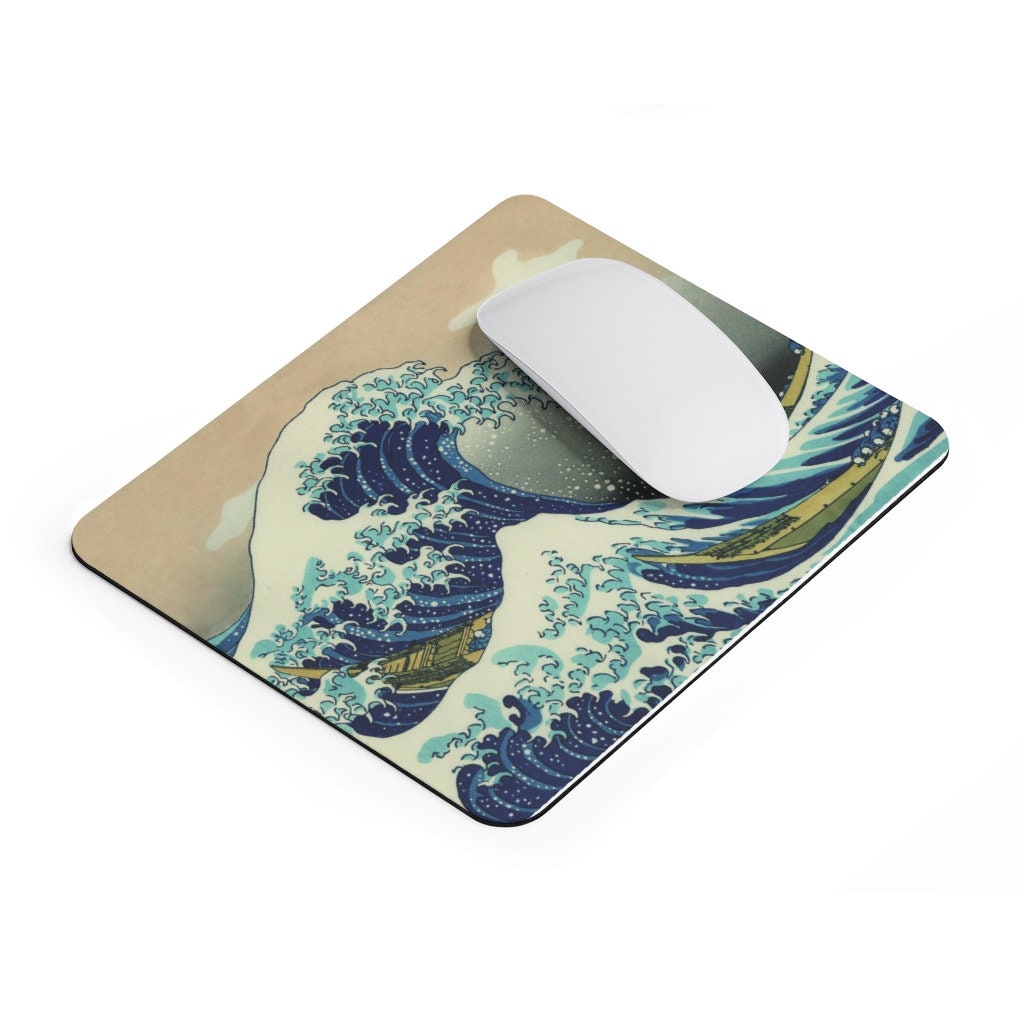 The Great Wave of Kanagawa Mouse Pad Office Decor Ocean Mouse - Etsy UK