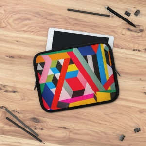 Colorful Lines Laptop Bag Modern Print Laptop Cover Pop Art Design ...