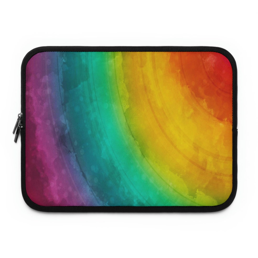 Watercolor Laptop Bag Pastel Laptop Cover Rainbow Art Design Laptop ...