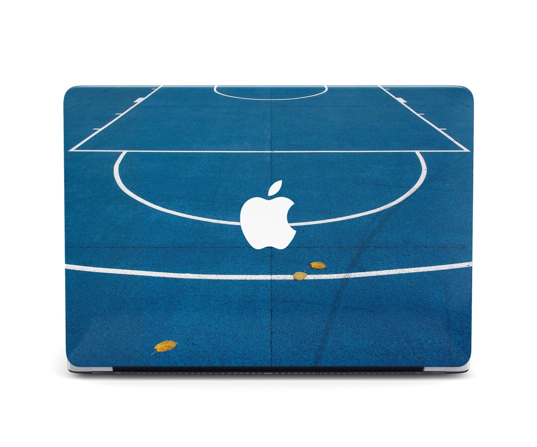 Basketball Court Hoop MacBook Pro 16 15 M4 Plastic Case Blue Art Design ...