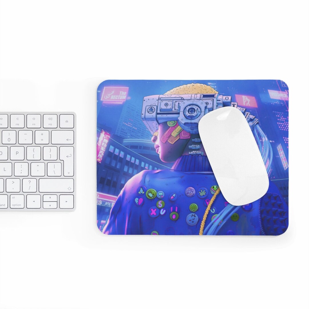 Pixel Mat Fun Art Sci-fi Cyberpunk Boy Future City Mousepad Nintendo 8 ...