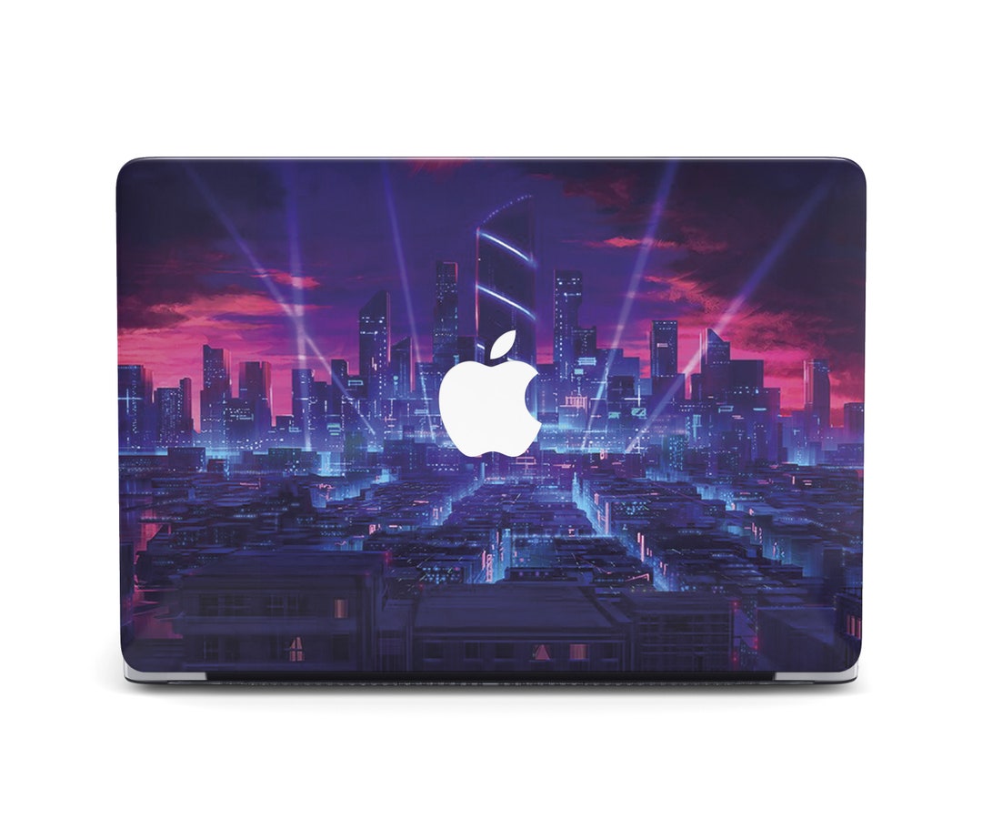 Retrowave City Art MacBook Air M4 M2 Case Dusk Night Mac Pro 15 16 ...