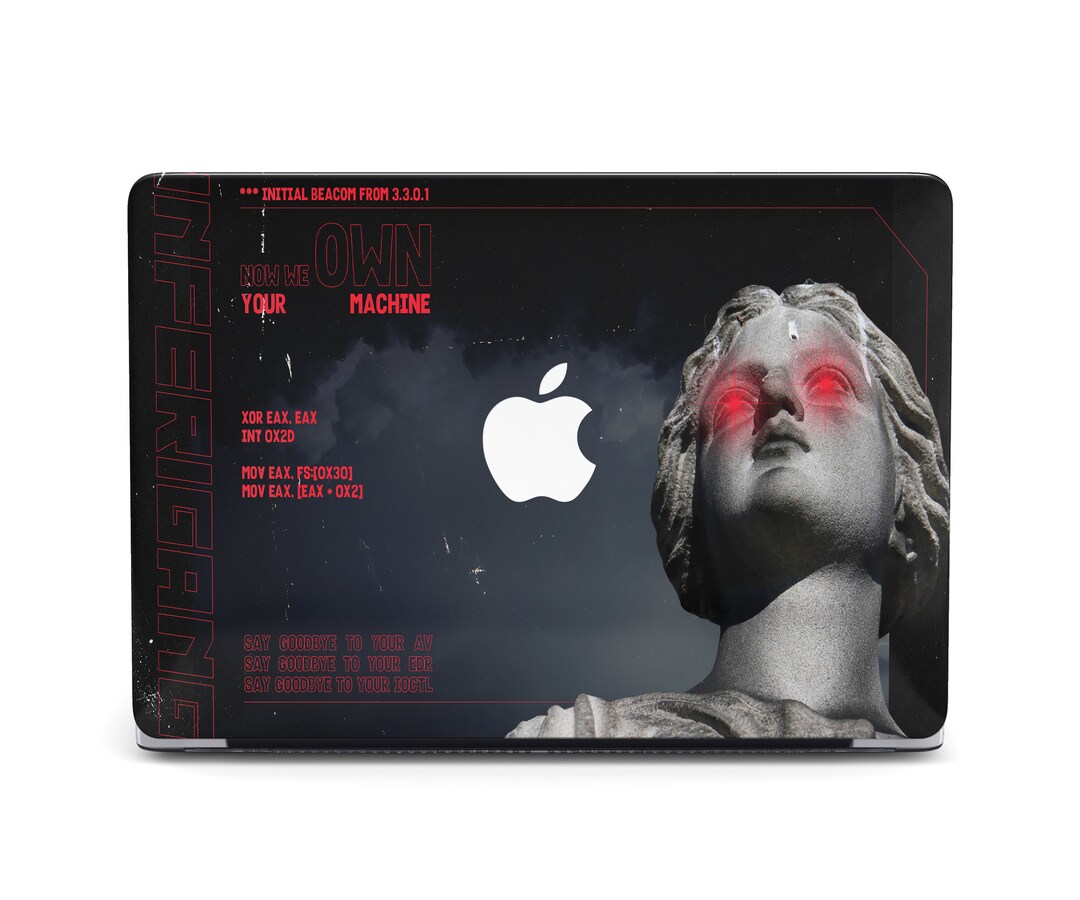Neon Minimalist Greek Statue MacBook Case Cover Protective Sleeve ...