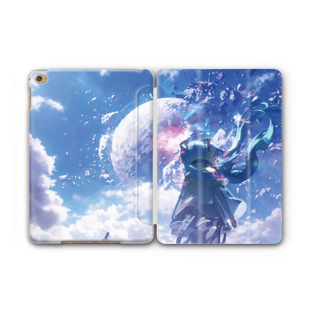 Dreamy Anime Girl iPad Air Case Plastic Screen Minimalistic Blue Sky ...