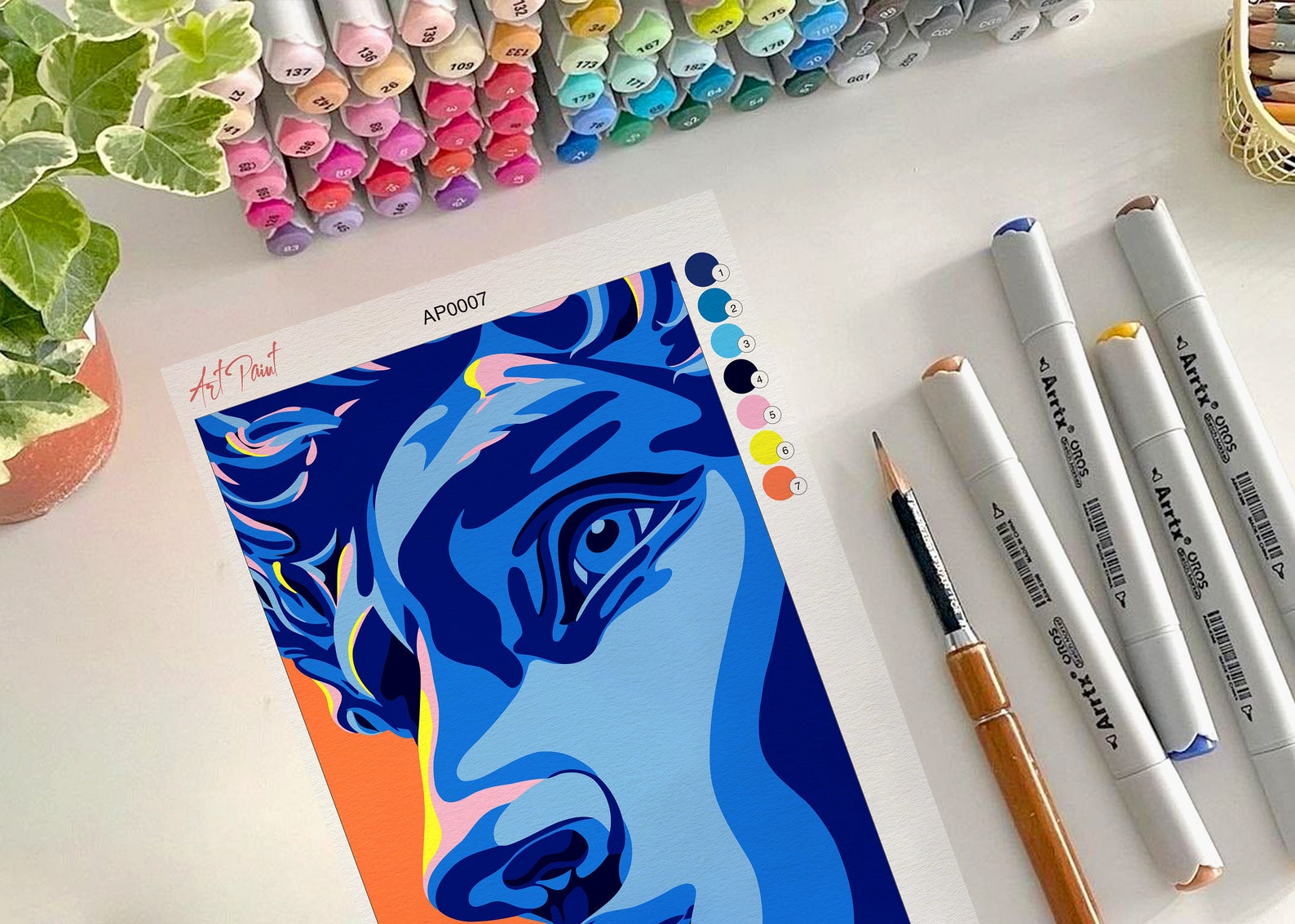 Greek Statue Paint by Numbers Digital Art Sculpture PBN Men - Etsy Canada