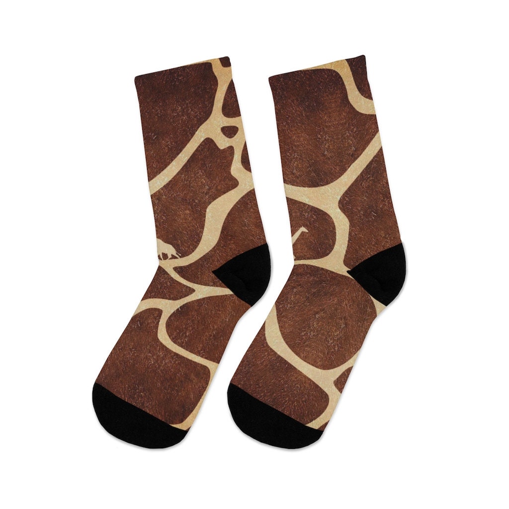 Safari Giraffe Socks Cute Cozy Full Print Socks DTG Socks - Etsy