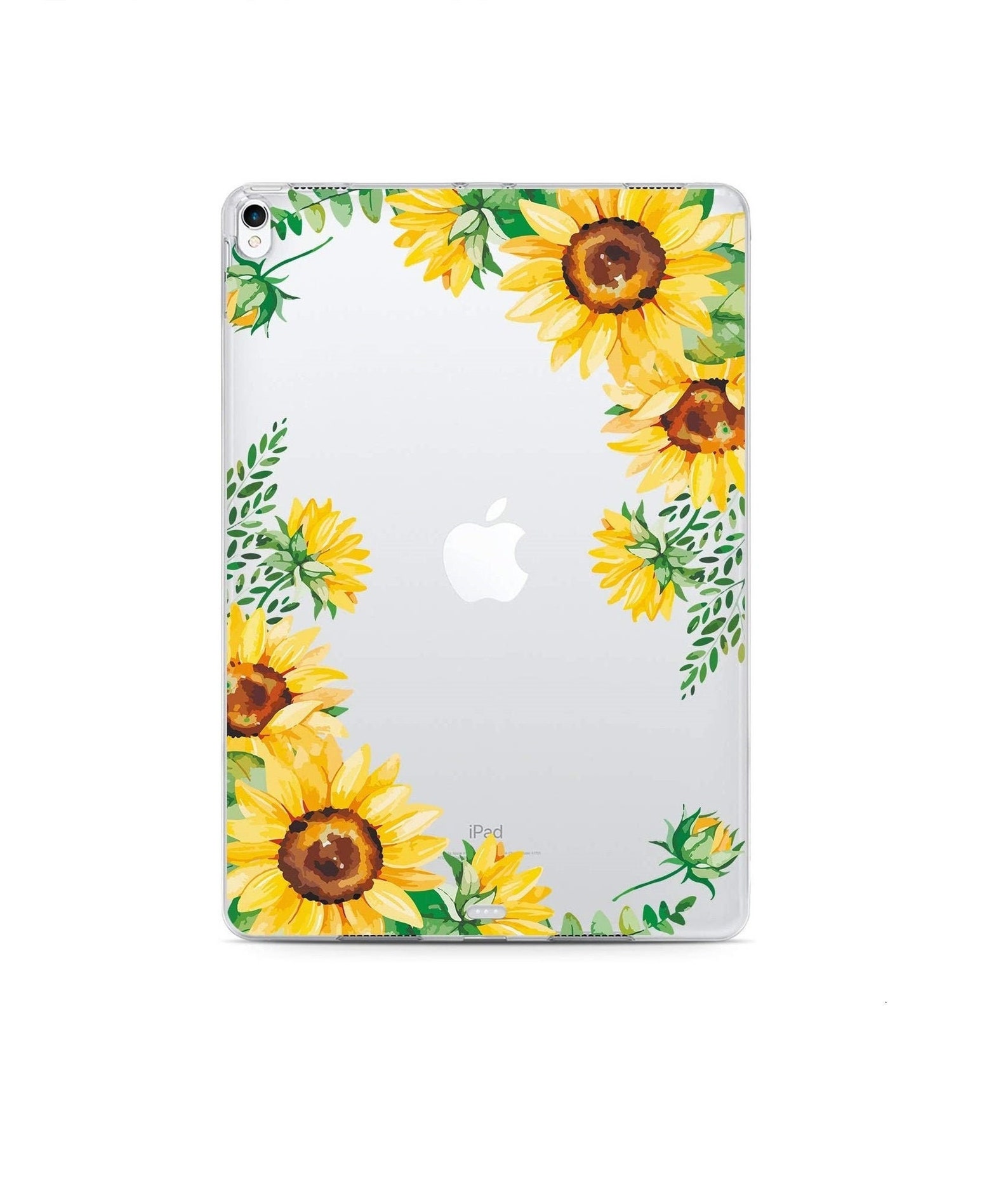 Clear Floral Design Sunflowers iPad Case Cover iPad 10.2 | Etsy