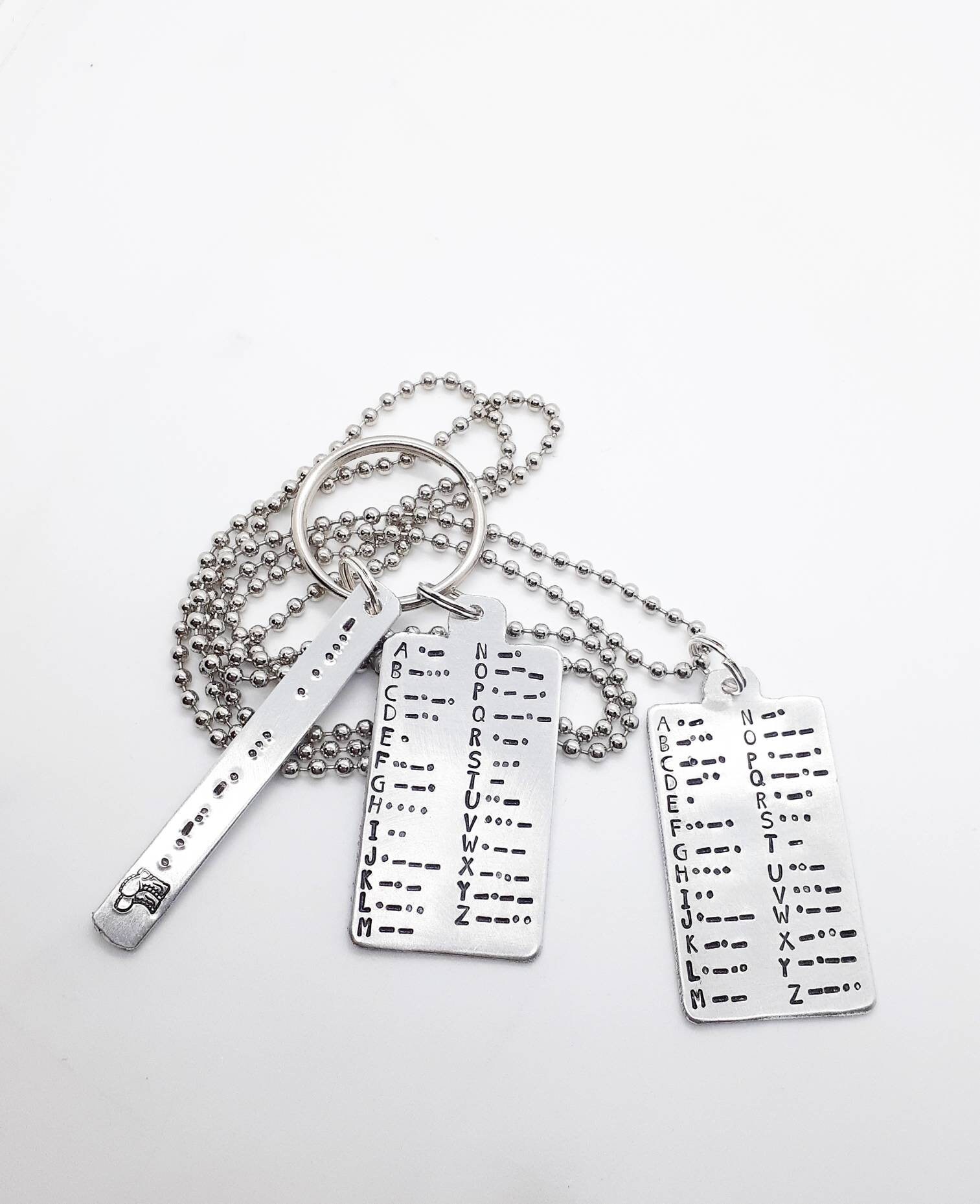 Full Morse Code Key Morse Code Legend Keychain Morse Code - Etsy Canada