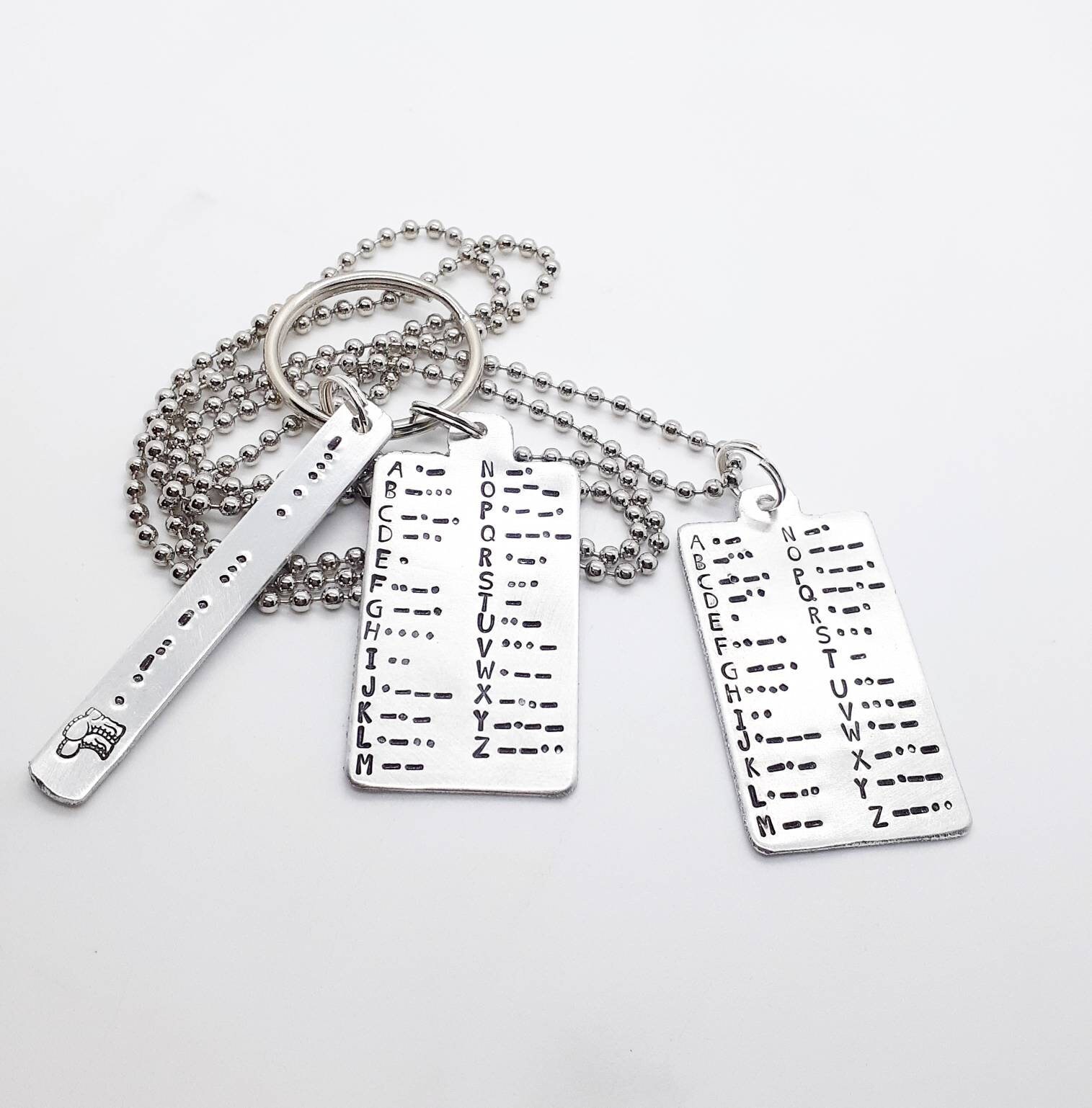 Full Morse Code Key Morse Code Legend Keychain Morse Code - Etsy Canada